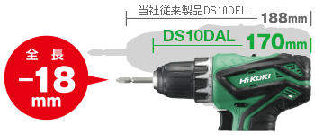 10.8Vコードレスドライバドリル：DS10DAL